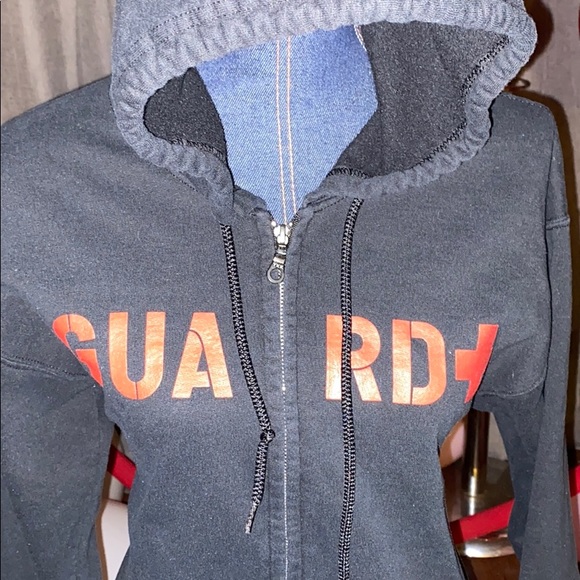 Gildan | Tops | Real Life Guard Zip Up Hoodie | Poshmark